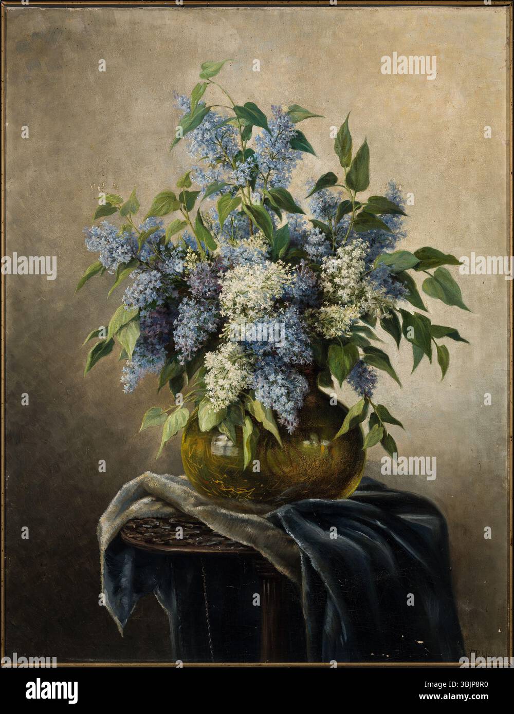 Olga von der Pahlen’s 'Sirelid' (Lilacs) is an oil on canvas painting ...