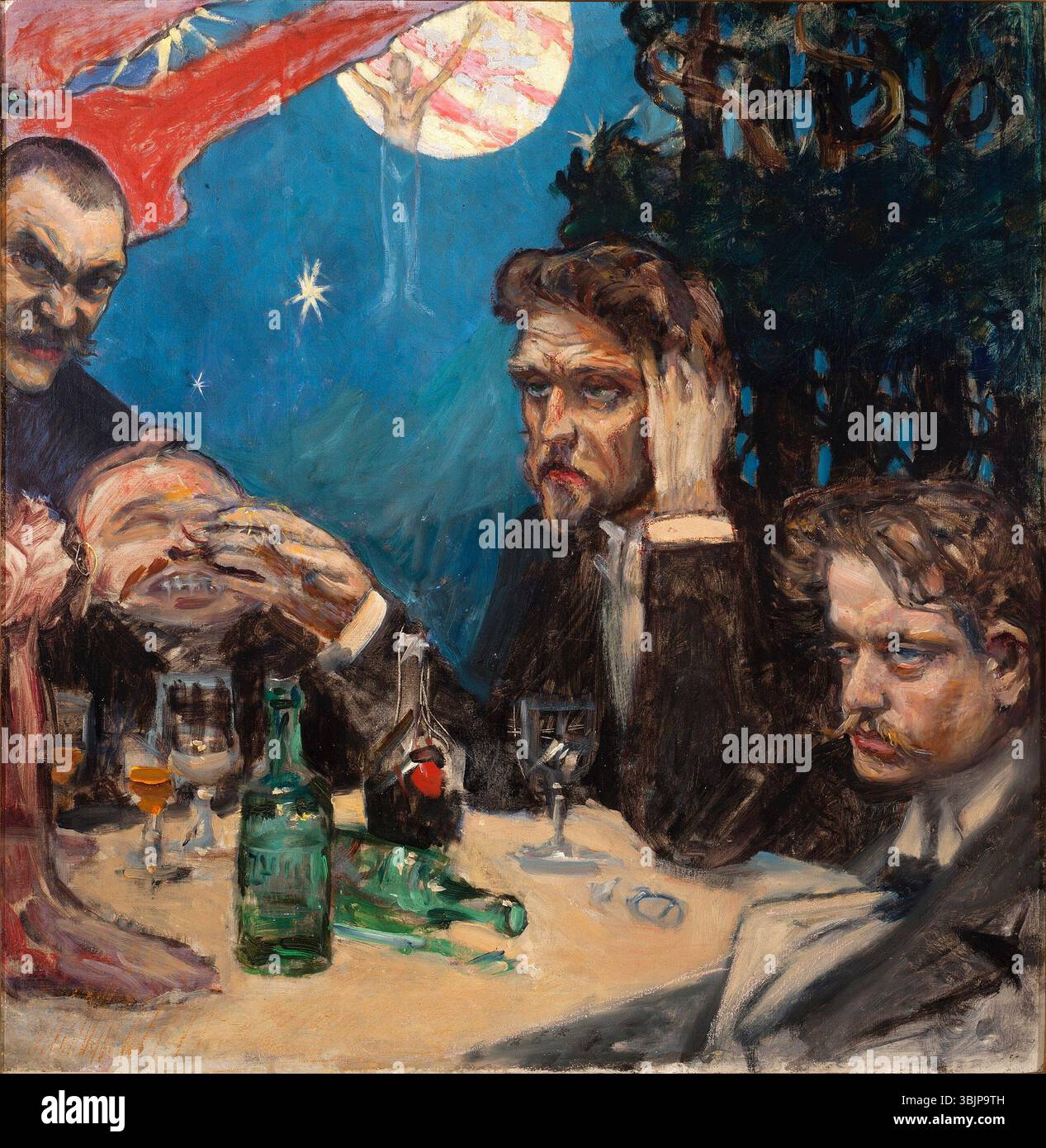 'Problem (Symposium)' (1894) by Akseli Gallen-Kallela depicts a group ...
