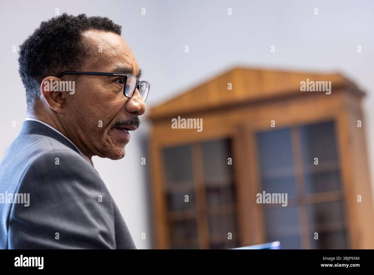 Rep. Kweisi Mfume (D-Md.) speaks during an interview with POLITICO his ...