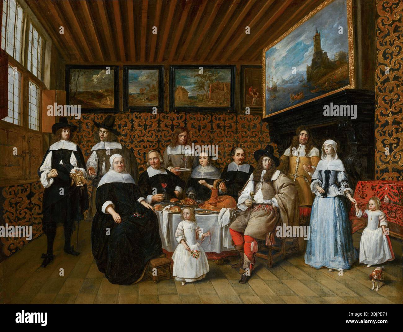 Gillis van Tilborgh’s Family Portrait, painted around 1665, presents a wealthy family group. The ...