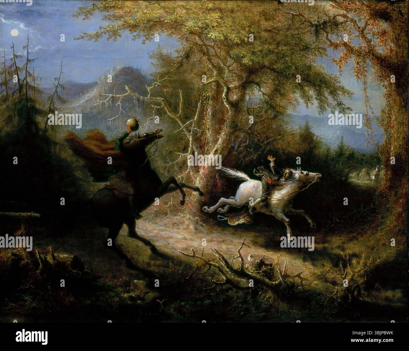 *The Headless Horseman Pursuing Ichabod Crane* by John Quidor, painted ...