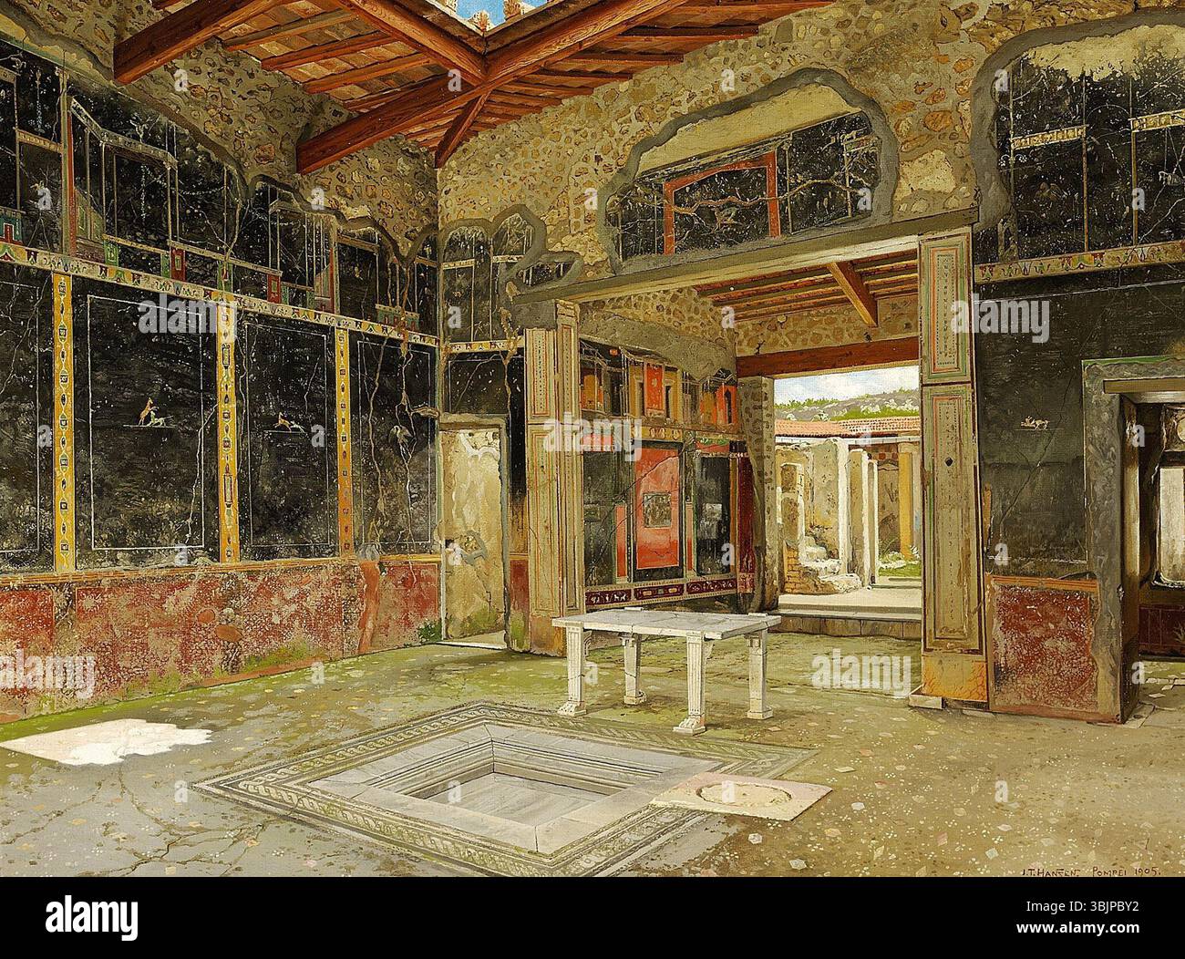 Josef Theodor Hansen’s 'Interior from Pompeii' (1905) presents a ...