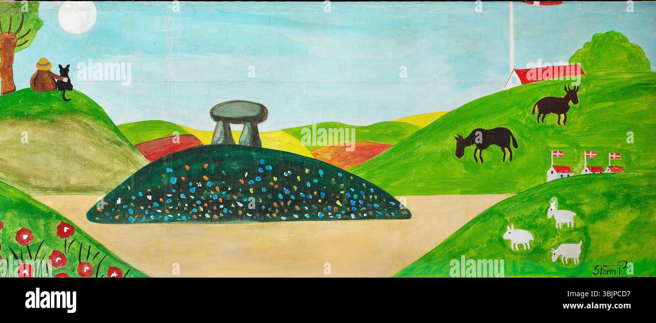 Oil on canvas landscape painting by Robert Storm Petersen depicting a ...