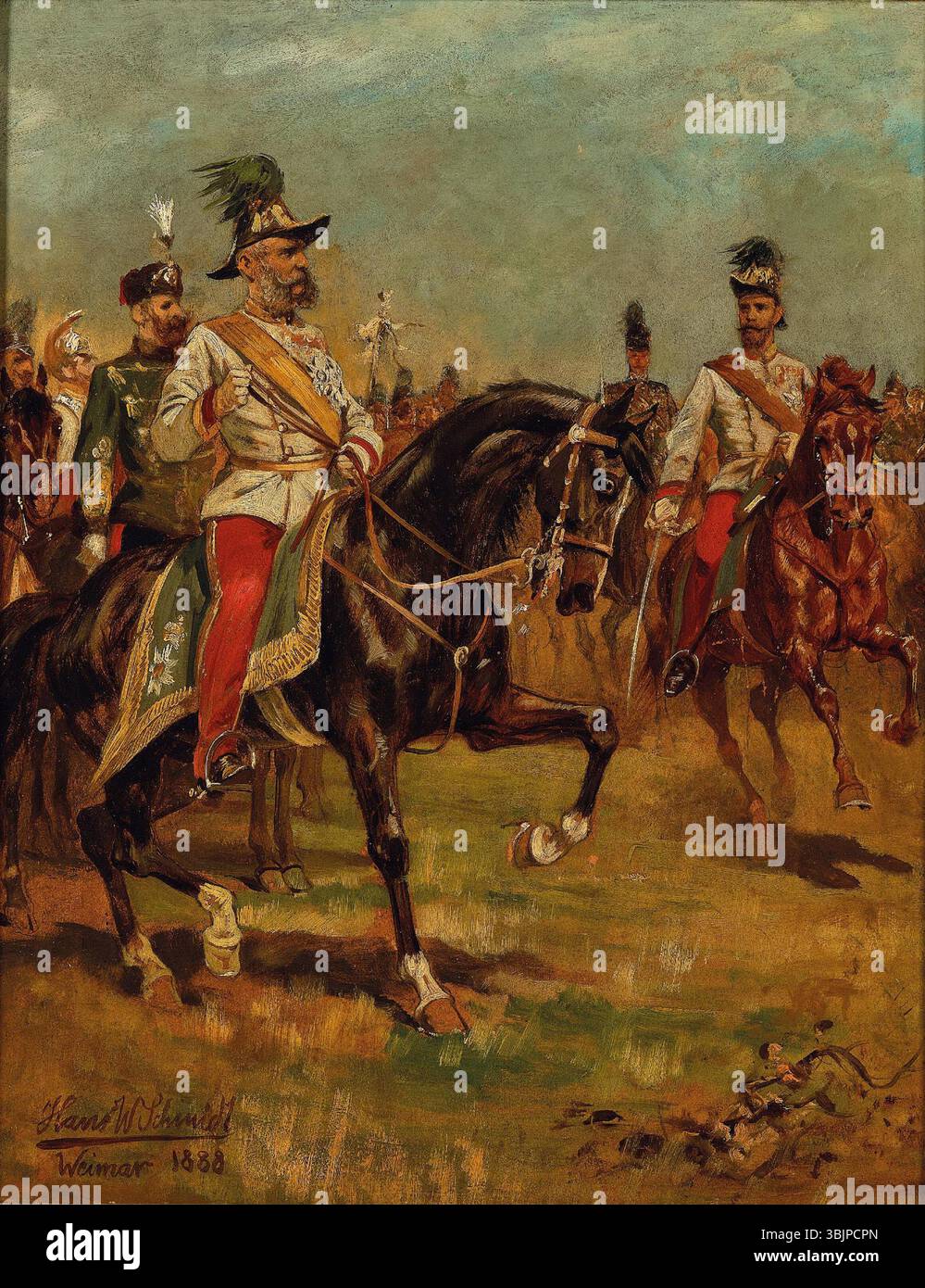 This 1888 painting by Hans W. Schmidt portrays Emperor Franz Joseph I ...