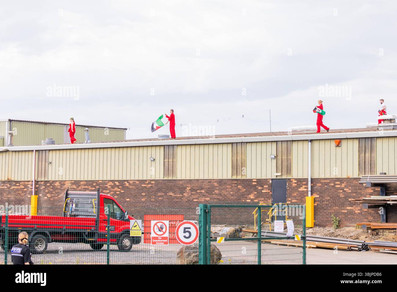 Newton Aycliffe, UK. 16 JUN, 2025. Palestine action target Permoid, a ...