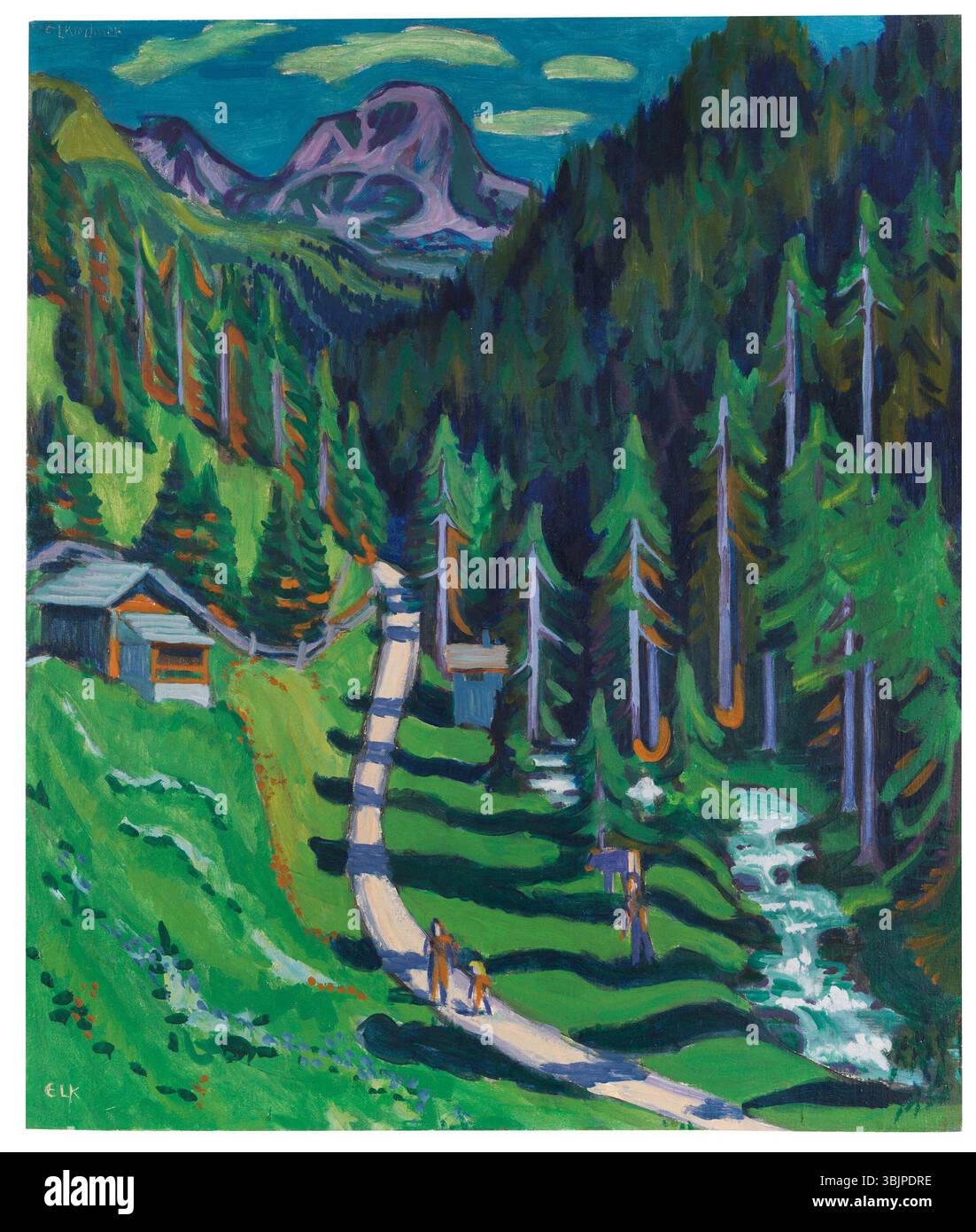 Ernst Ludwig Kirchner's painting 'Sertigweg' from 1937, created in oil ...