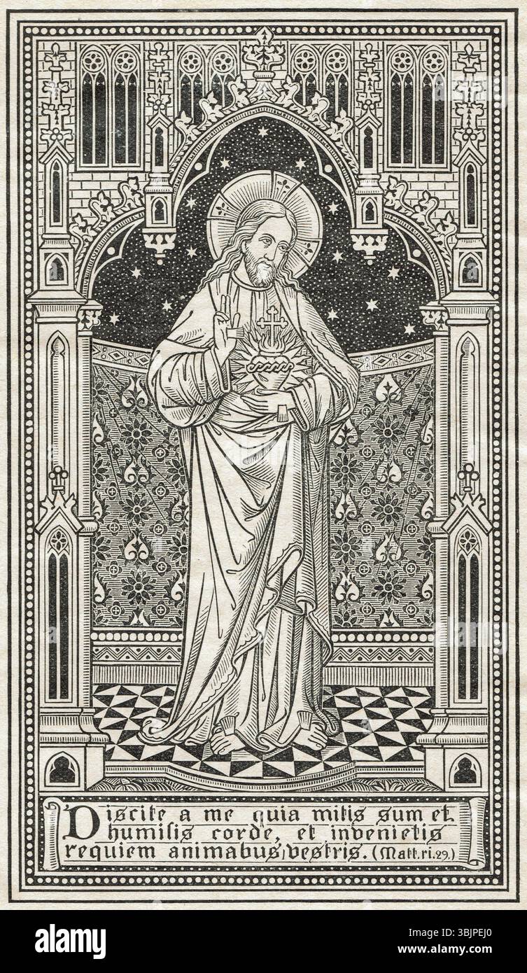 Jean Baptiste Bethune’s circa 1880 engraving, 'Christ showing his ...