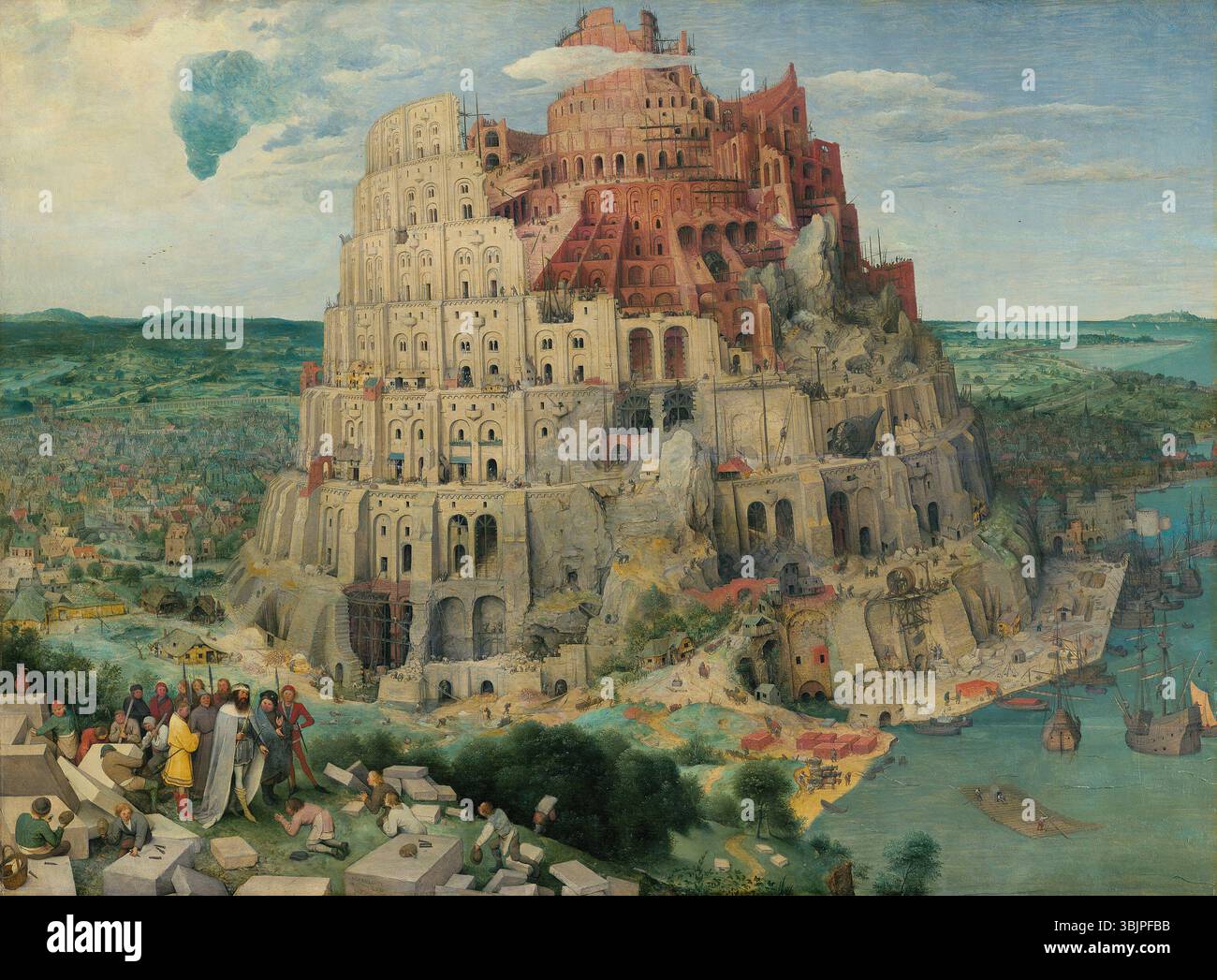 Pieter Bruegel the Elder’s 'The Tower of Babel' (1563) depicts the ...
