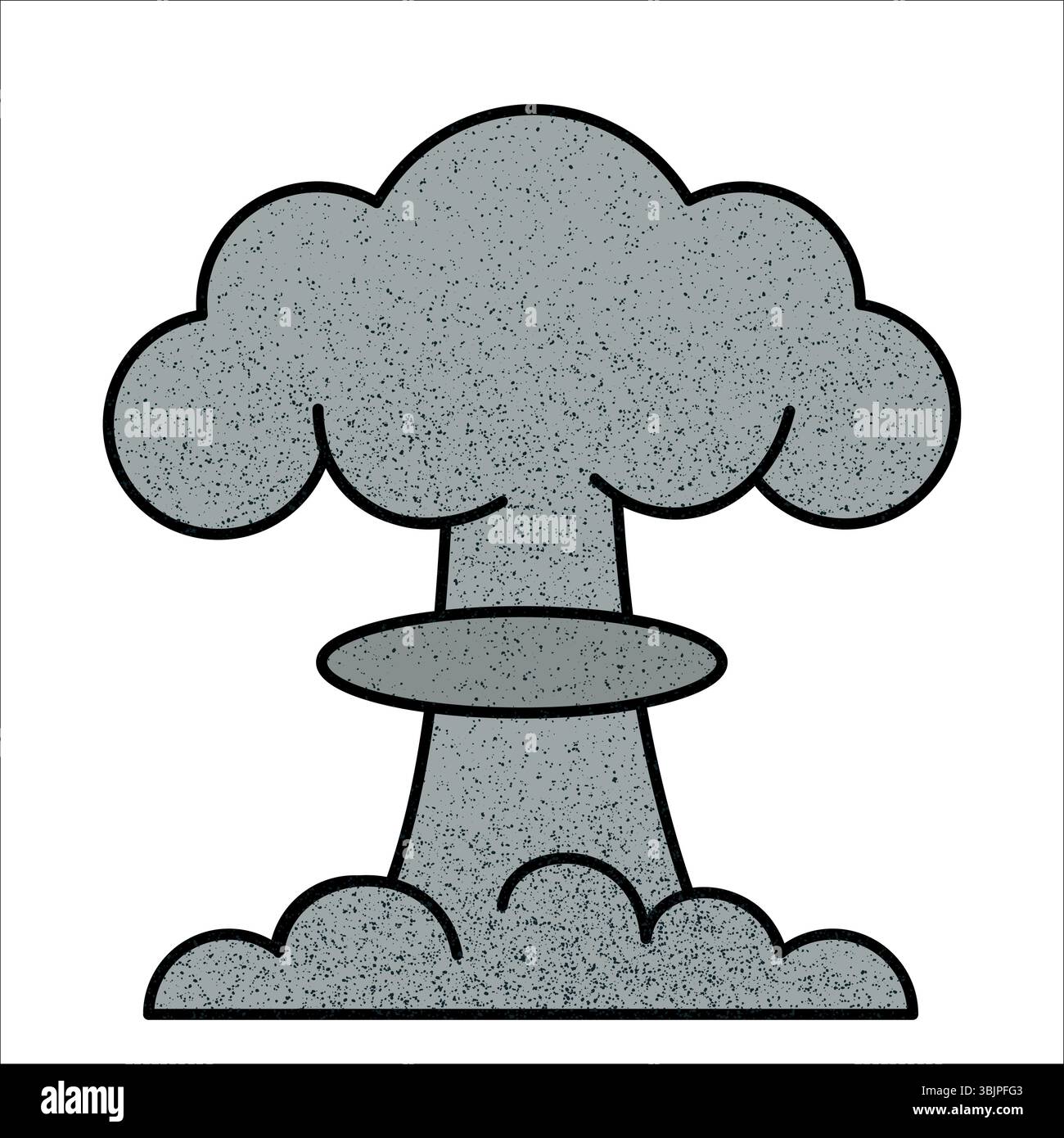 Nuclear explosion cloud rising above the ground Stock Vector Image ...