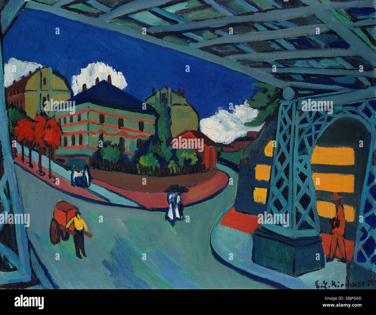 'Railway Bridge on Löbtauer Strasse in Dresden' by Ernst Ludwig ...