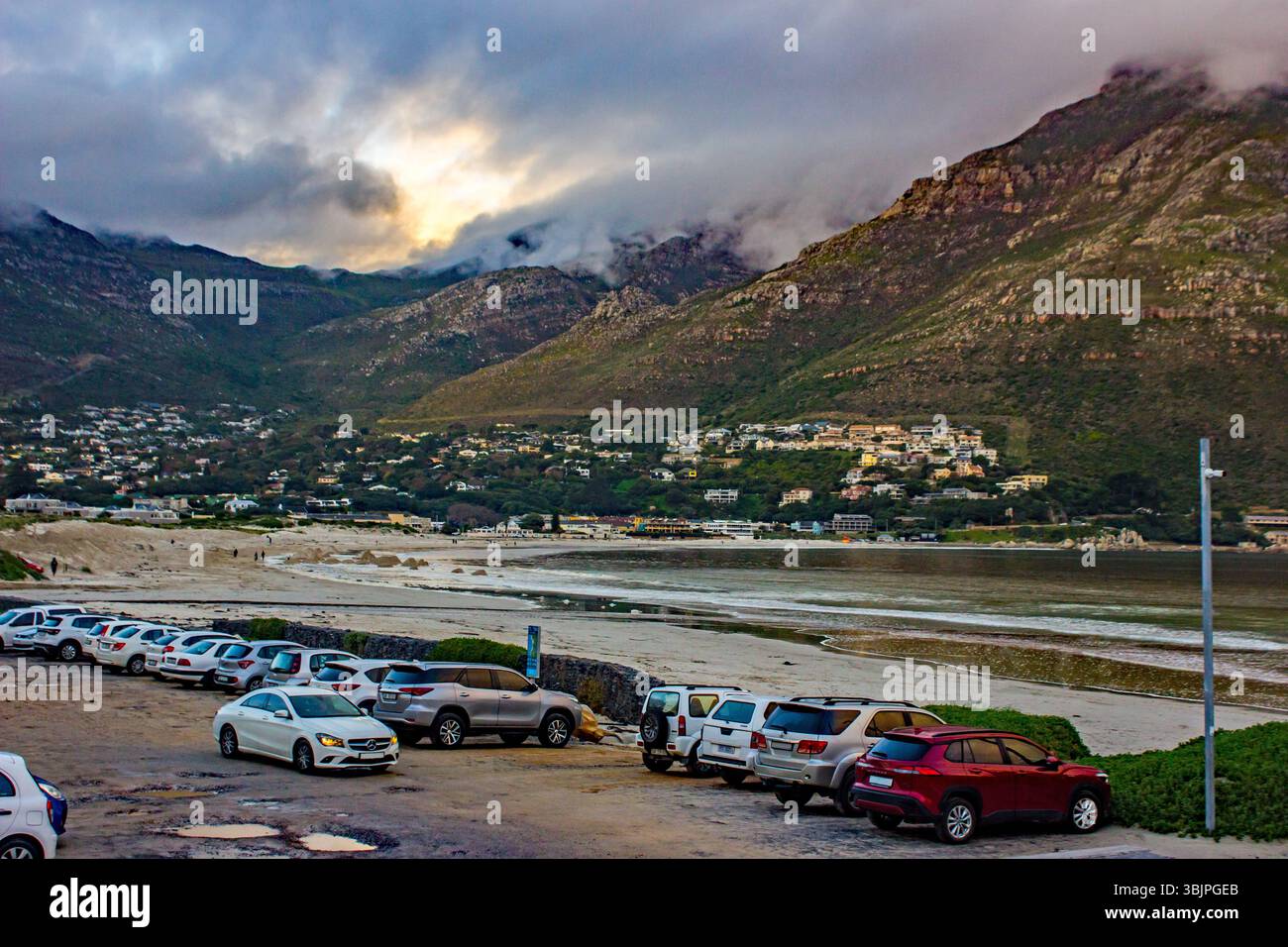 Late afternoon view over the fishing town of Hout Bay in South Africa ...