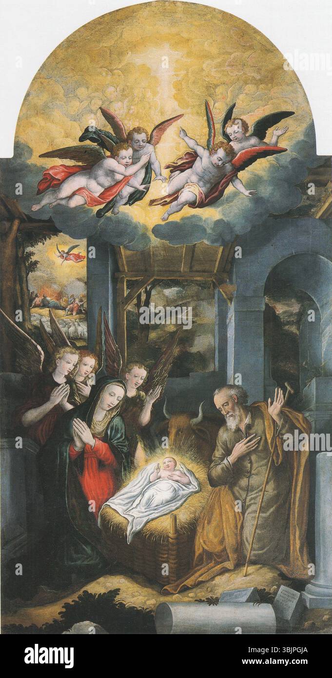 *Natività di Gesù* (Nativity of Jesus) by Ercole Ramazzani (1535–1598 ...