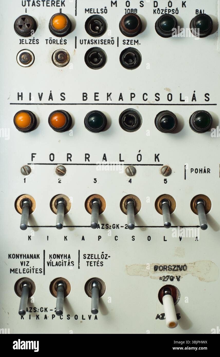 Retro control panel switches hi-res stock photography and images - Alamy