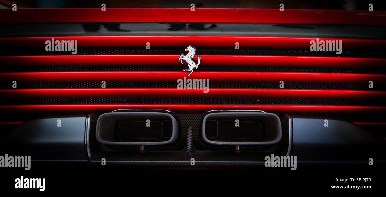 Back end of a Ferrari automobile Stock Photo - Alamy