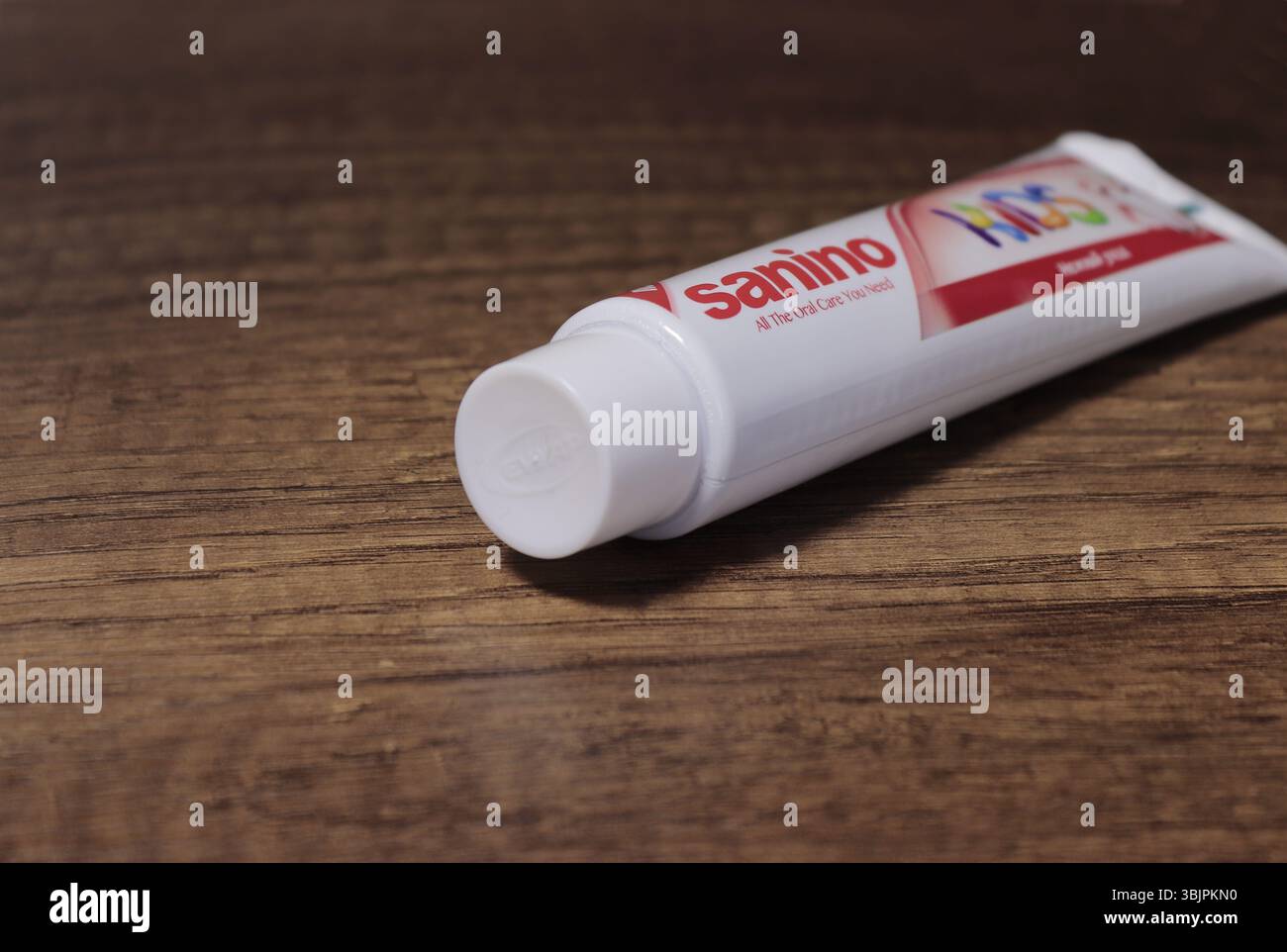 Picture of a tube of Sanino toothpaste Stock Photo - Alamy
