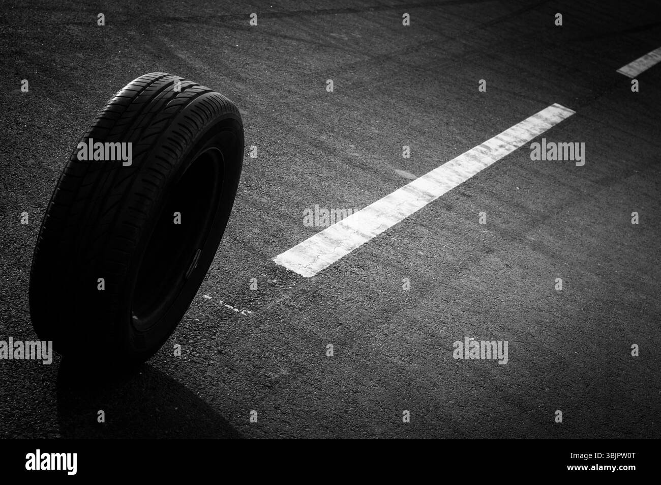 Car road close up Black and White Stock Photos & Images - Alamy