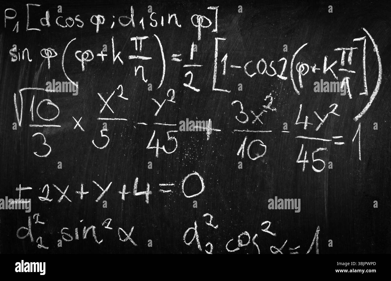 Math formulas background hi-res stock photography and images - Alamy