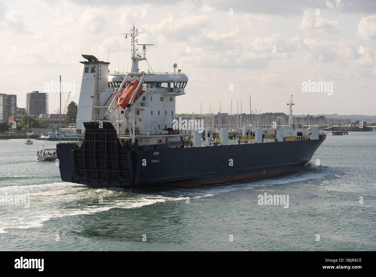 Portsmouth England UK. 15.06.2025. Freight carrier ship MV Arrow ...