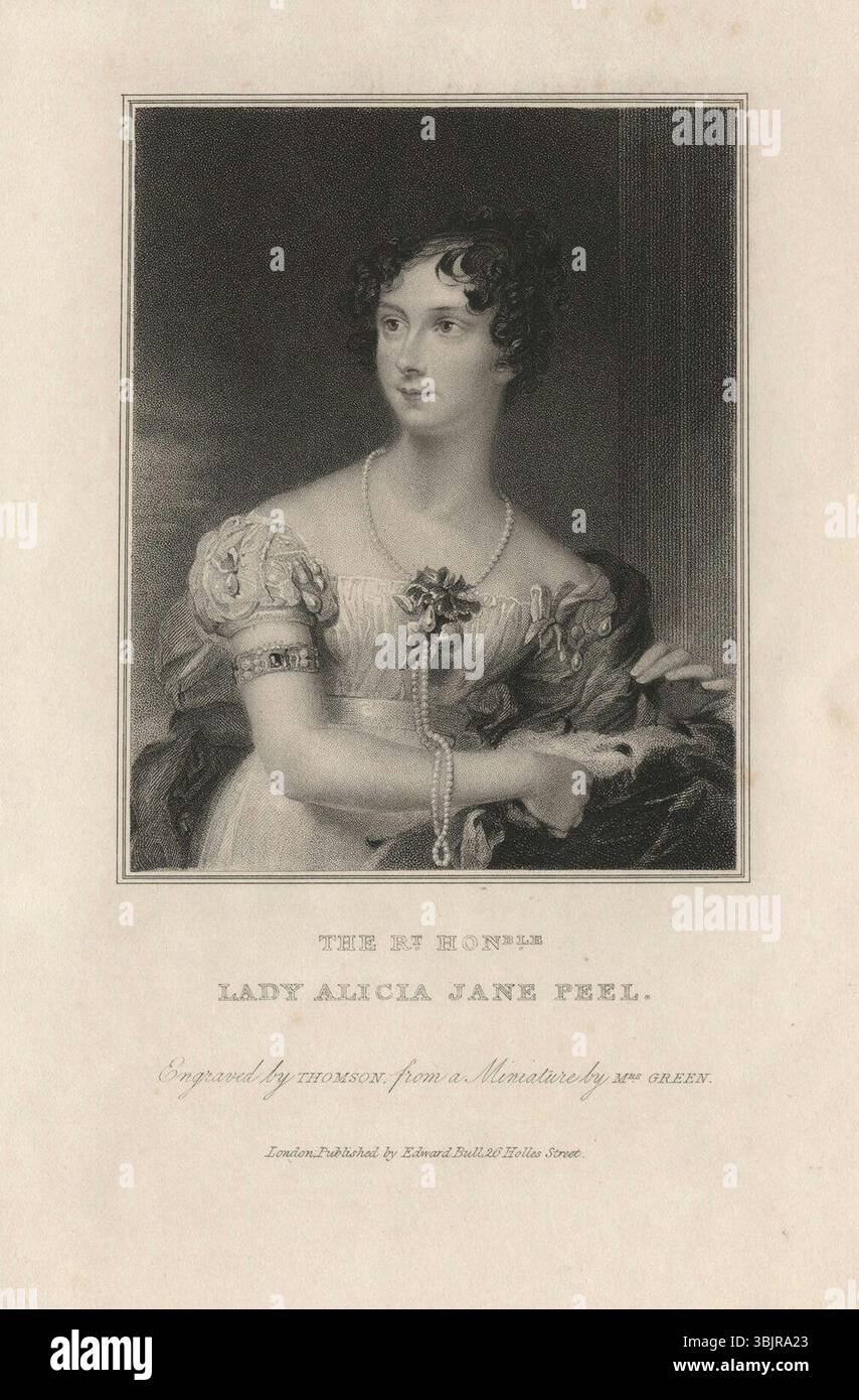 Lady Alice Jane Peel after Mary Green Stock Photo - Alamy