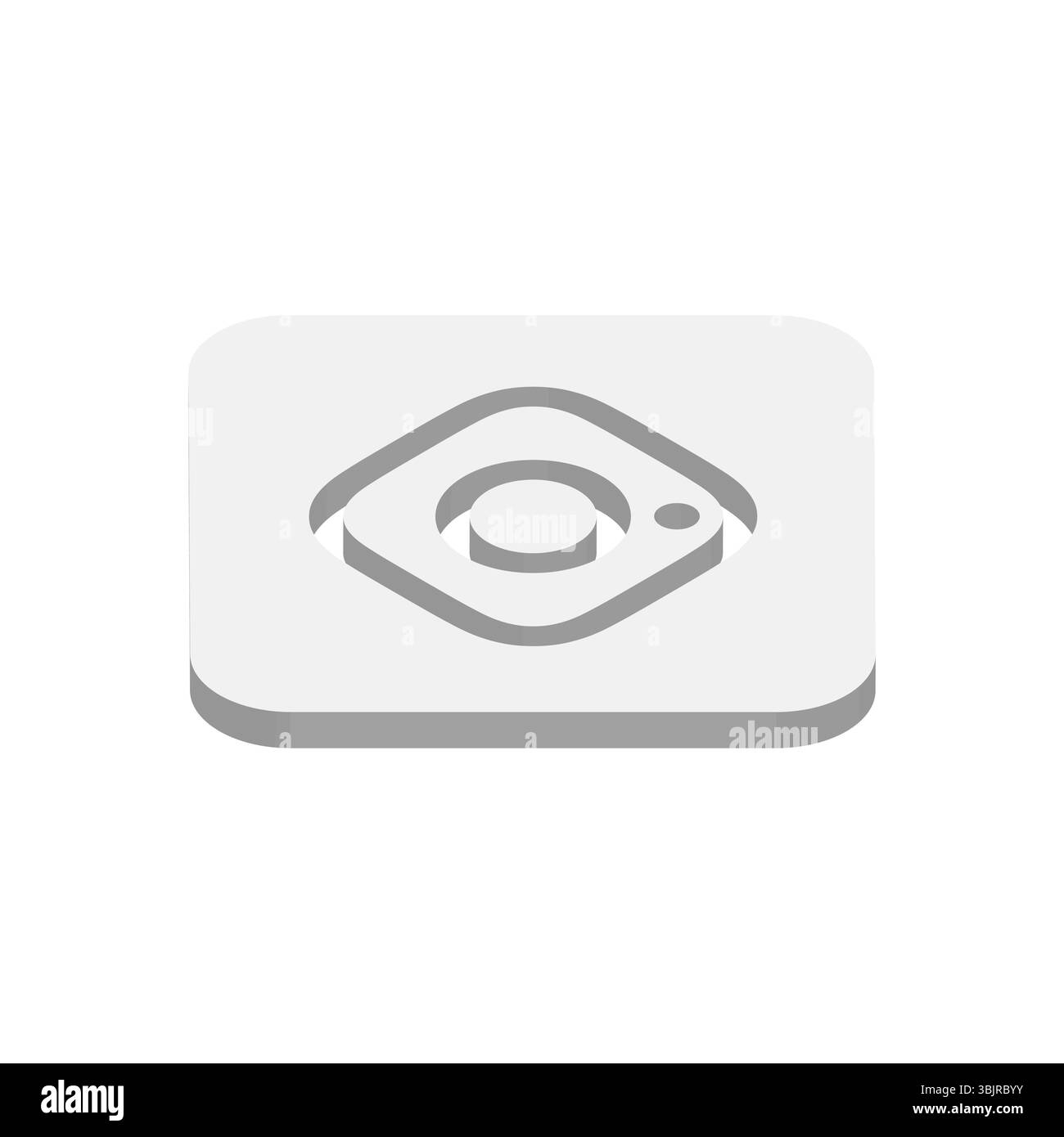 Instagram social media app icon. 3D isometric vector illustration Stock ...