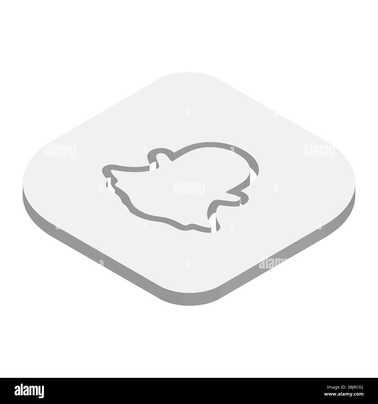 Snapchat instant messaging app icon. 3D isometric vector illustration ...