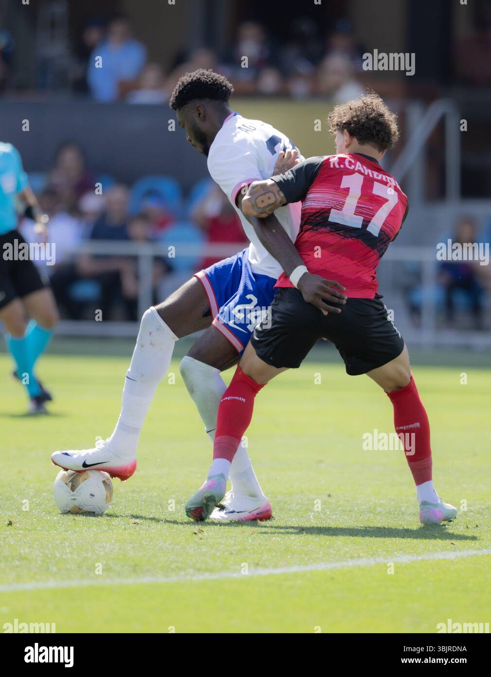 San Jose, United States. 15th June, 2025. Patrick Agyemang #24 of the ...