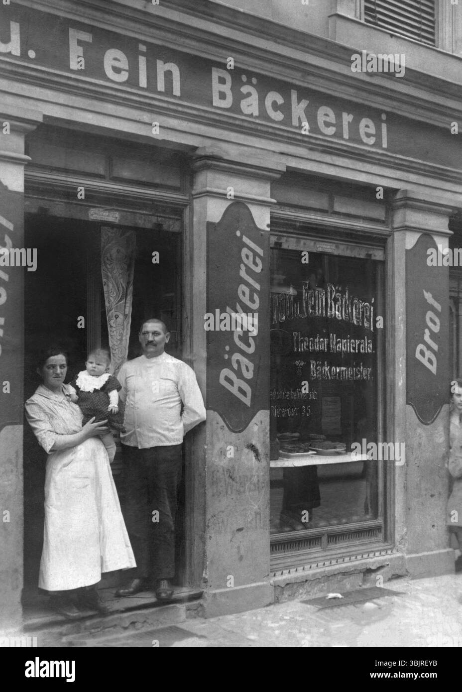 Old bakery shop front Black and White Stock Photos & Images - Alamy