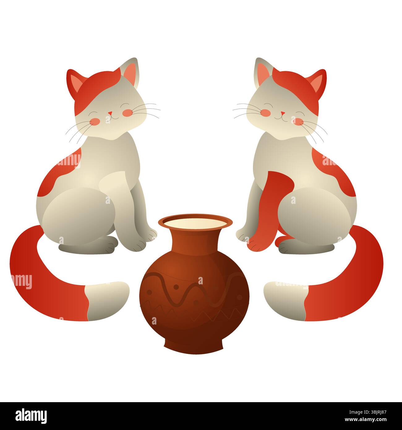 Pottery cats Stock Vector Images - Alamy