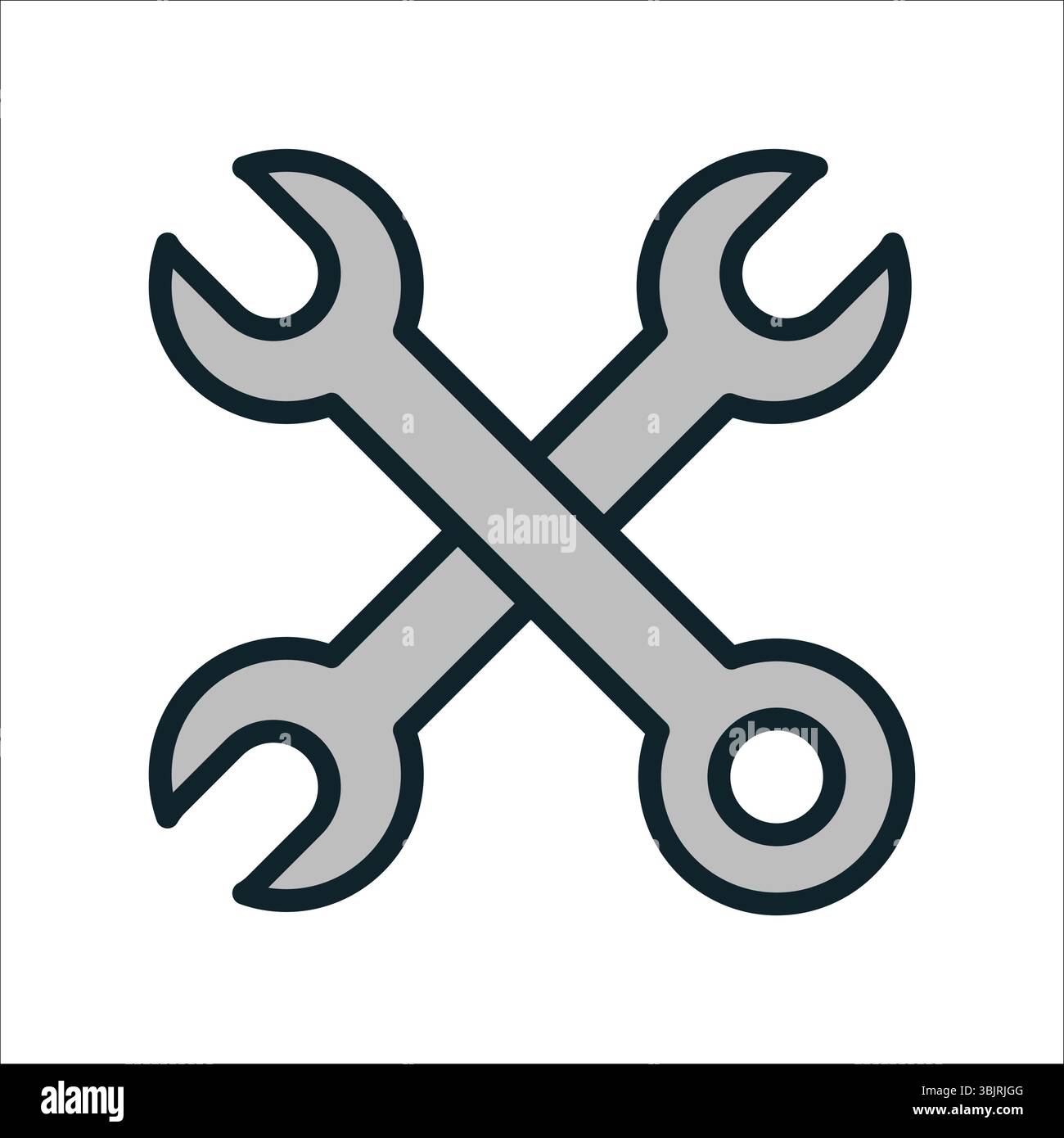 Crossed wrench icon icon Stock Vector Images - Alamy