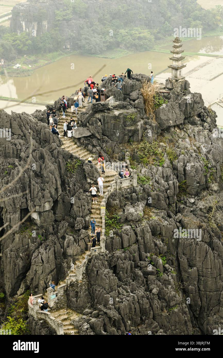 The view from Hang Mua Viewpoint or Nui Ngoa Long (Lying Dragon ...