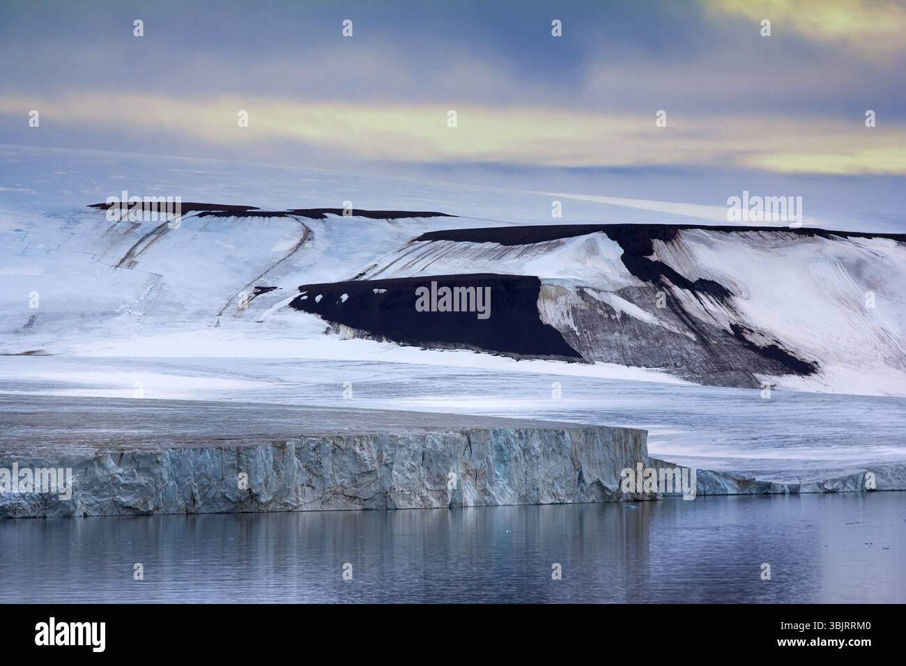 900 km from North Pole. Franz Josef Land - glaciers in Strait of Booth ...