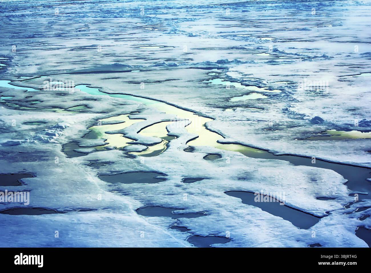 Ice at North pole and near (from 84 to 90 degrees) in 2016 Stock Photo ...