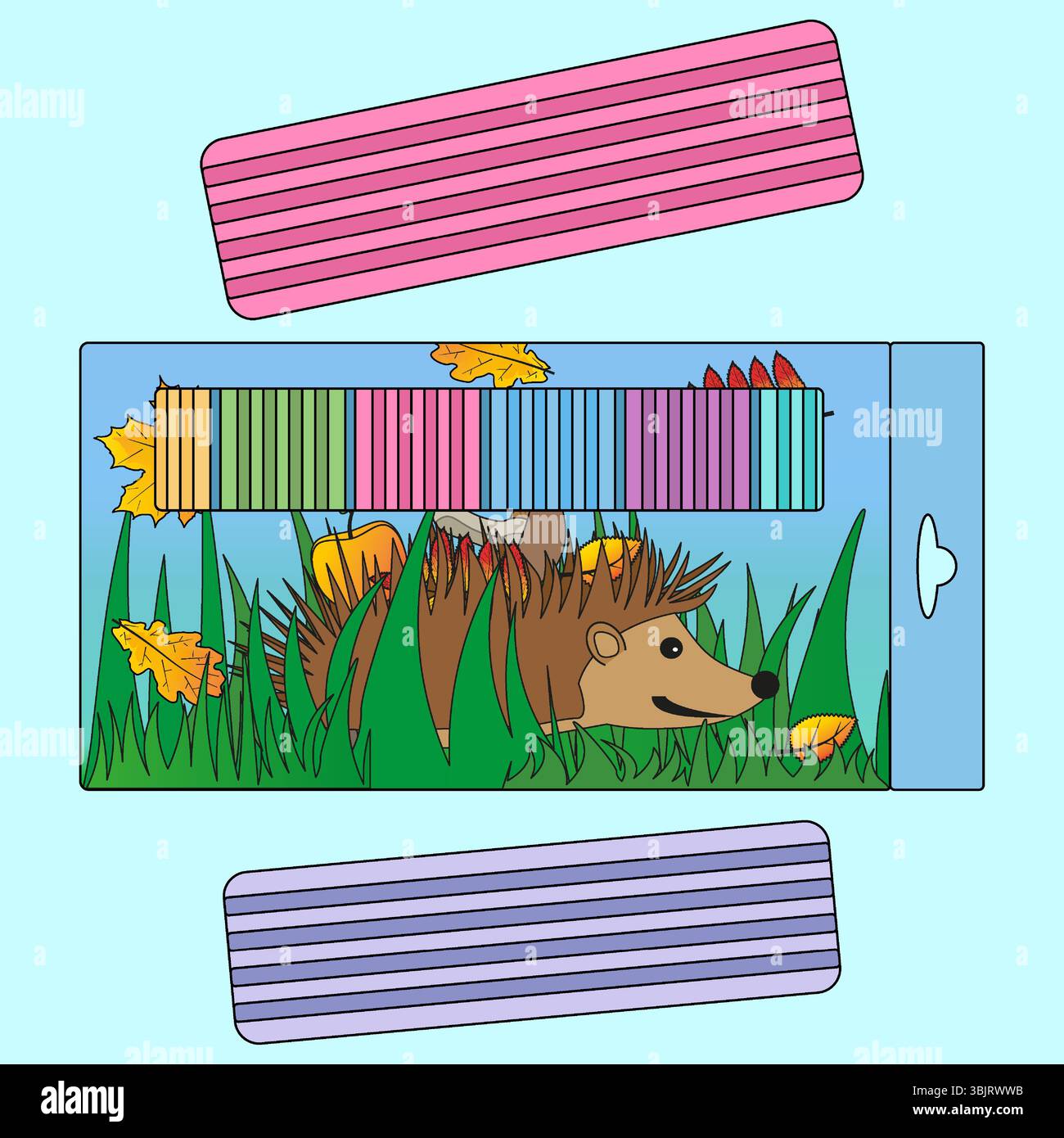 Flat cartoon vector illustration of colorful modeling clay set in ...