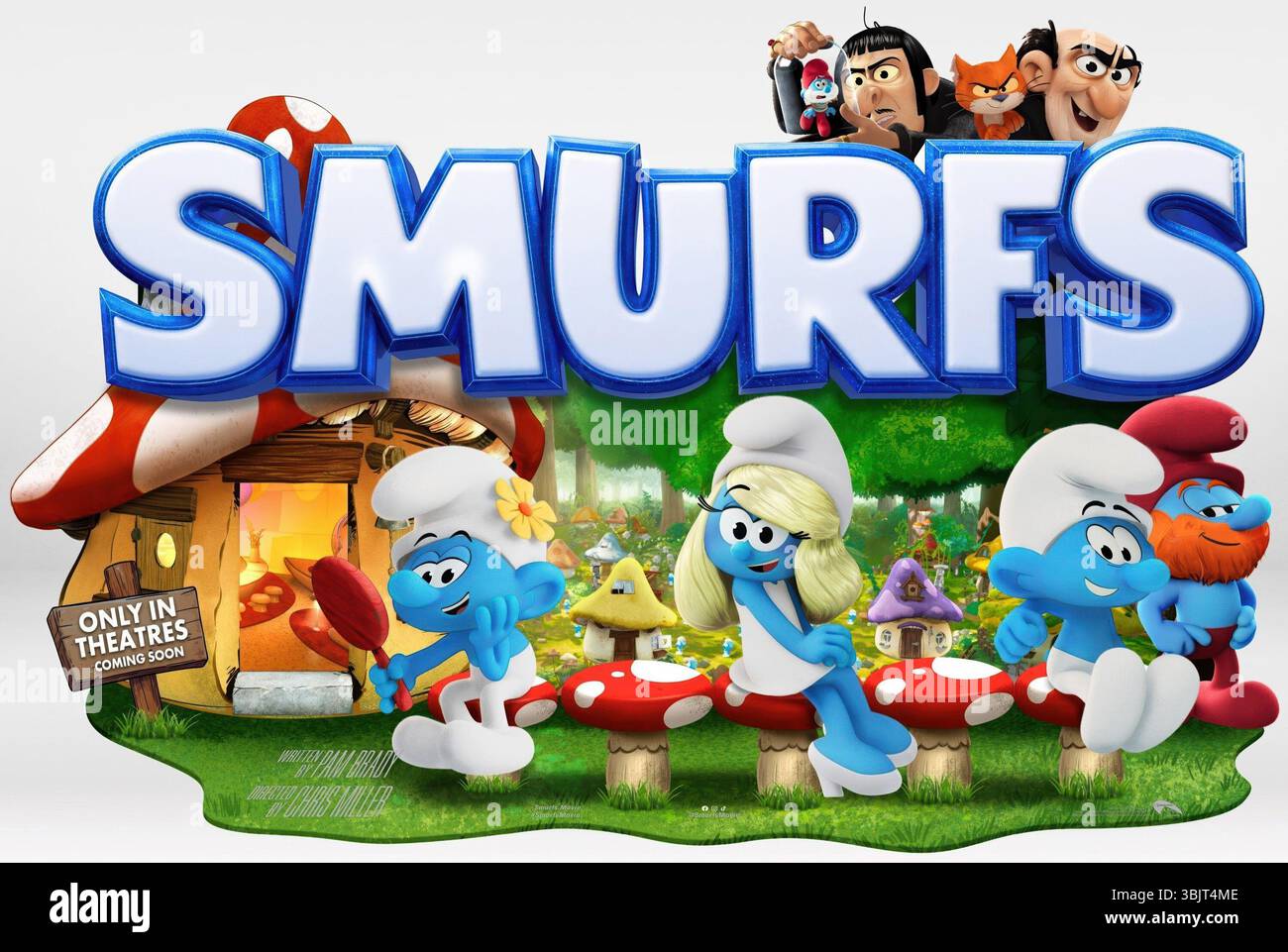 SMURFS, (aka THE SMURFS MOVIE), poster, left, top: Papa Smurf (voice ...