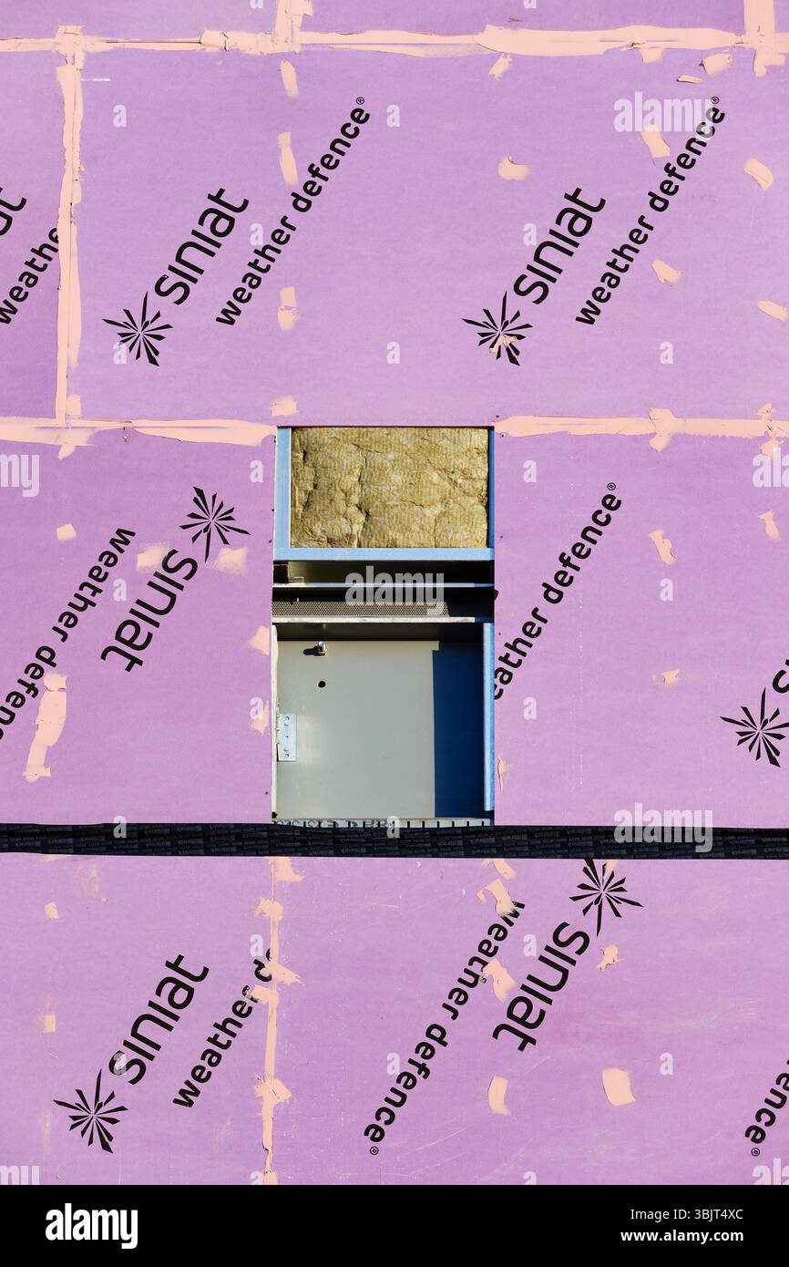 Radcliffe civic hub development with weather defence backing boards ...