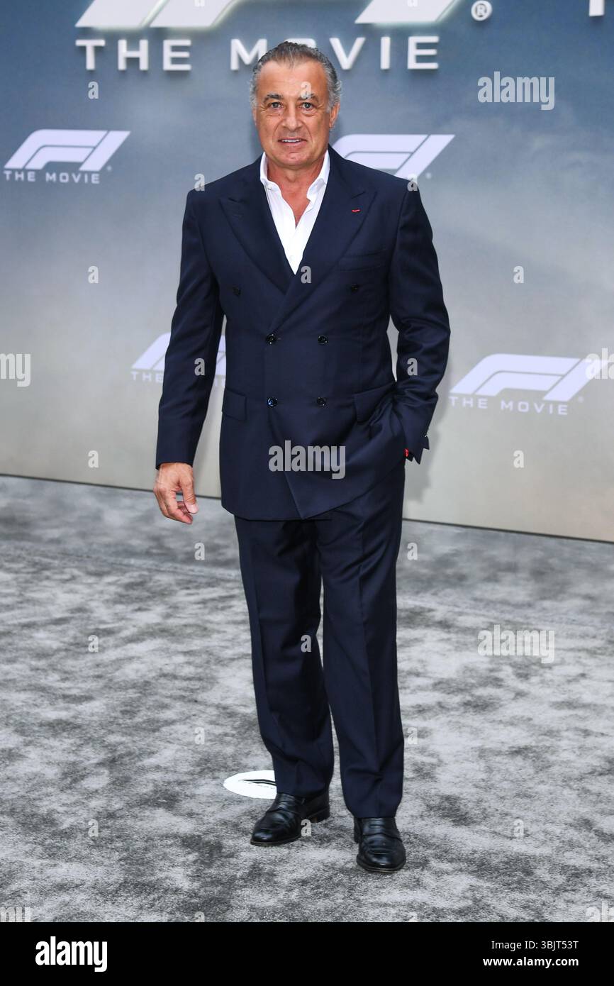 Jean Alesi walking on the red carpet during “F1: The Movie” New York ...