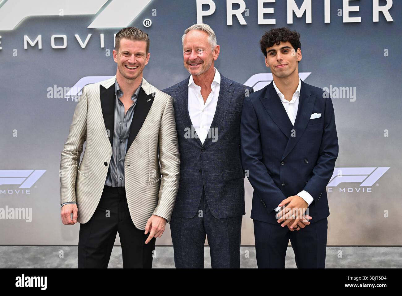 Nico Hulkenberg, from left, Jonathan Wheatley, and Gabriel Bortoleto ...