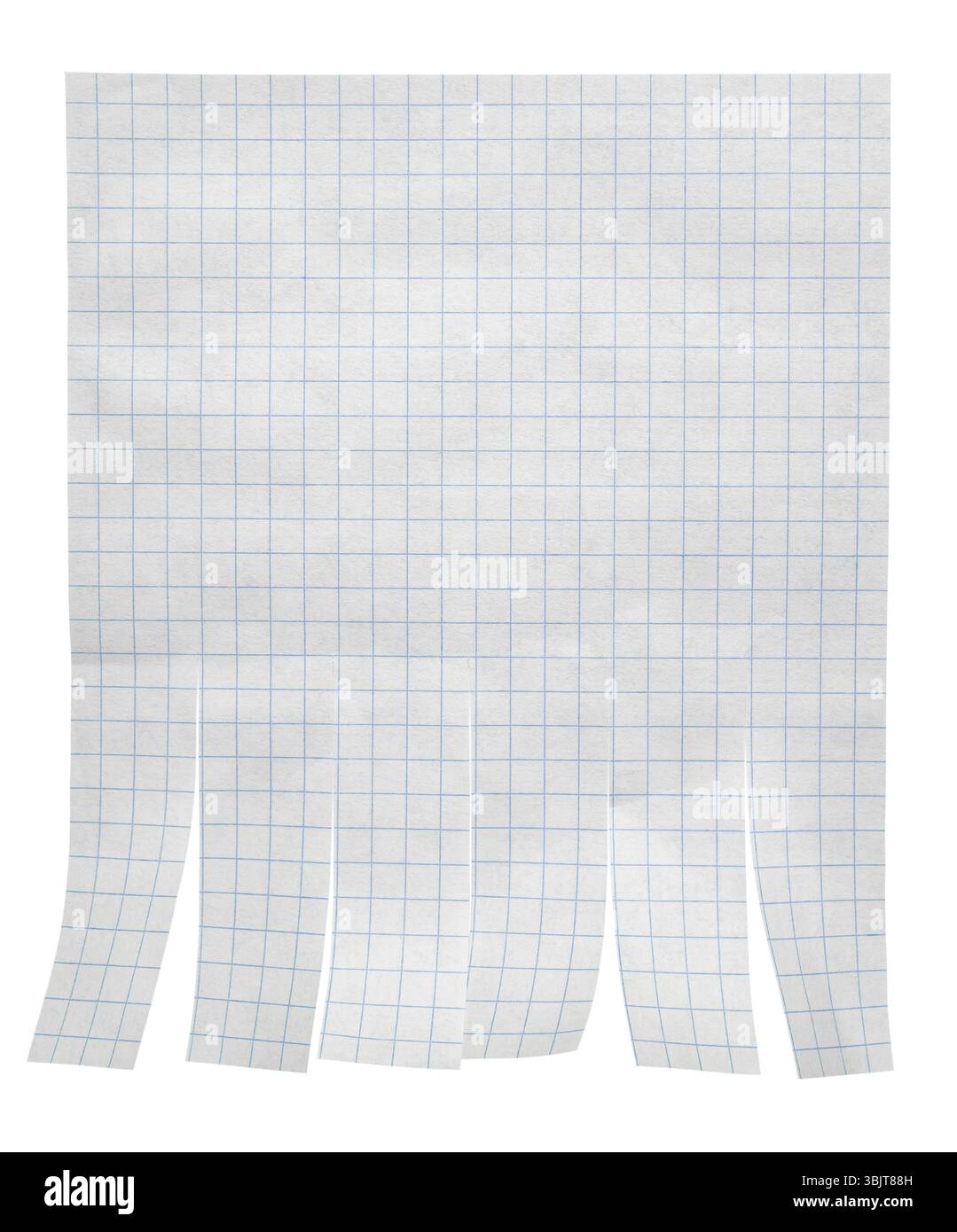 Blank tear off paper advertisement on squared paper with copy space ...