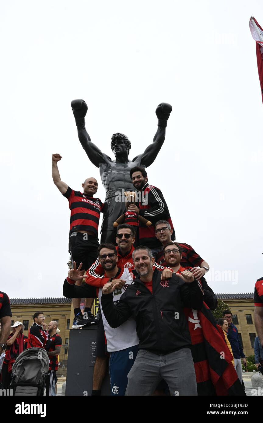 Philadelphia -USA, June 16, 2025 FIFA Club World Cup, Flamengo fans ...