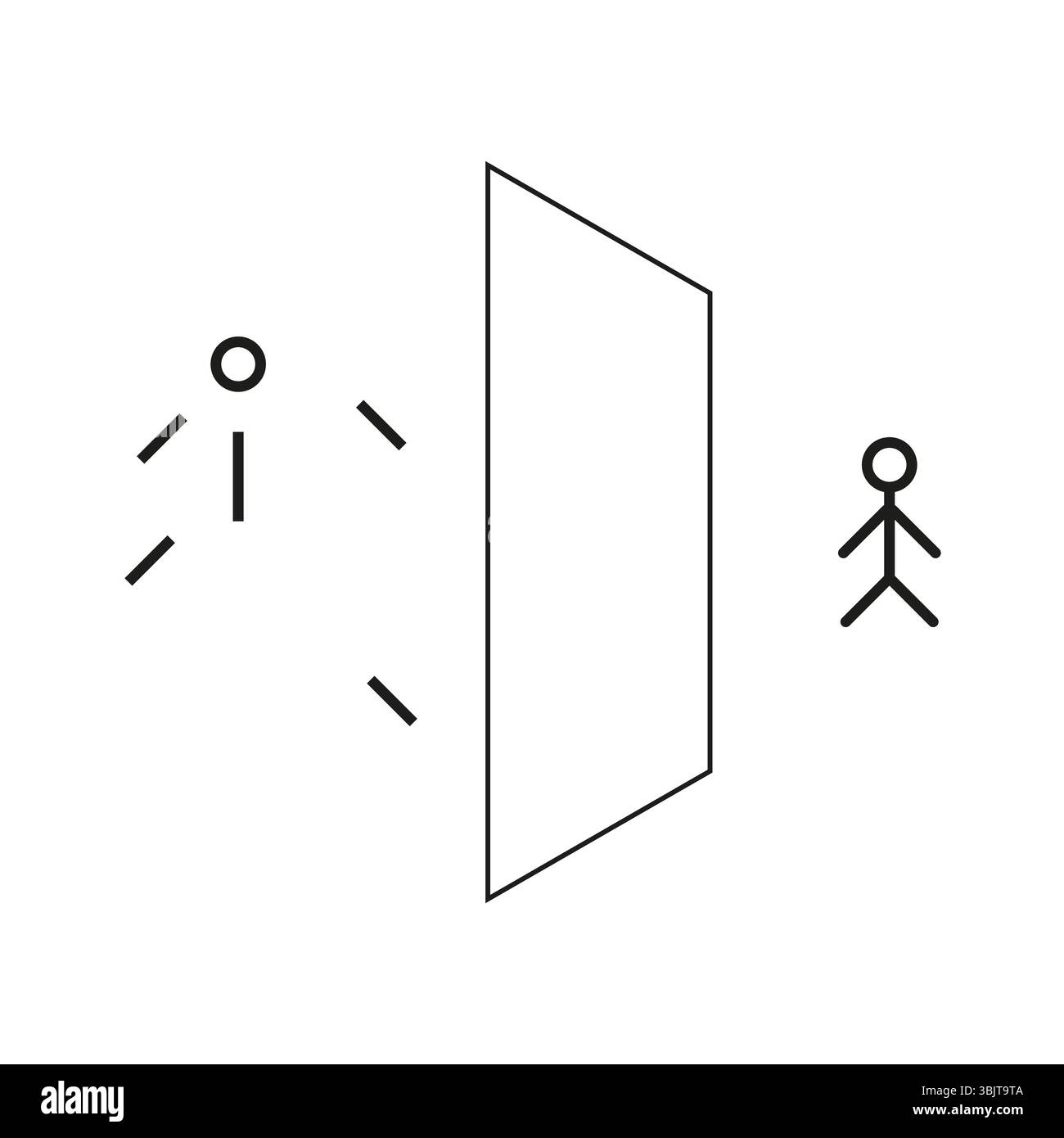 Human portal symbol. Walking person icon. Abstract passage vector. Open ...