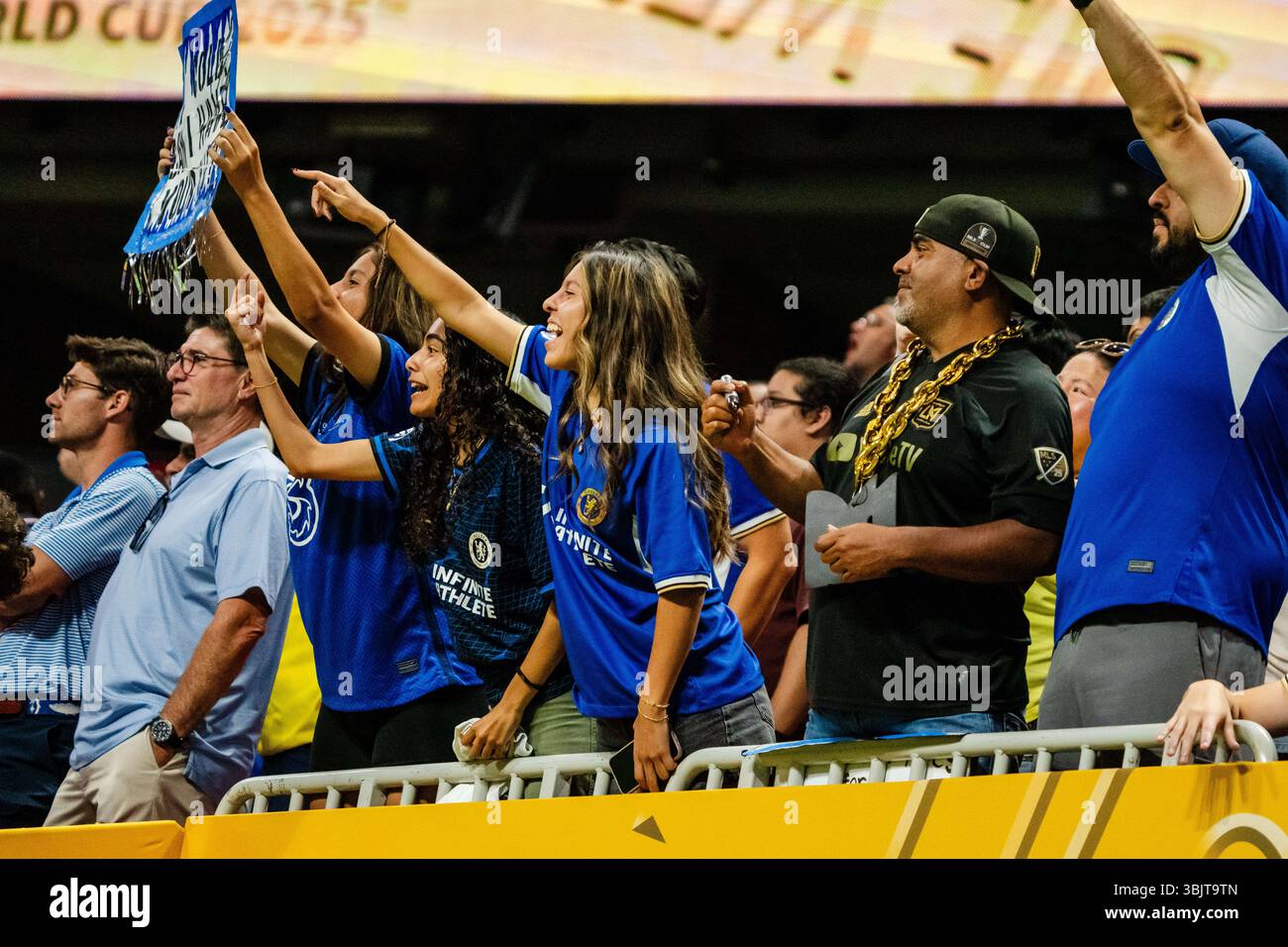 June 16, 2025, Atlanta, Georgia, USA: Fans of Chelsea FC are seen ...