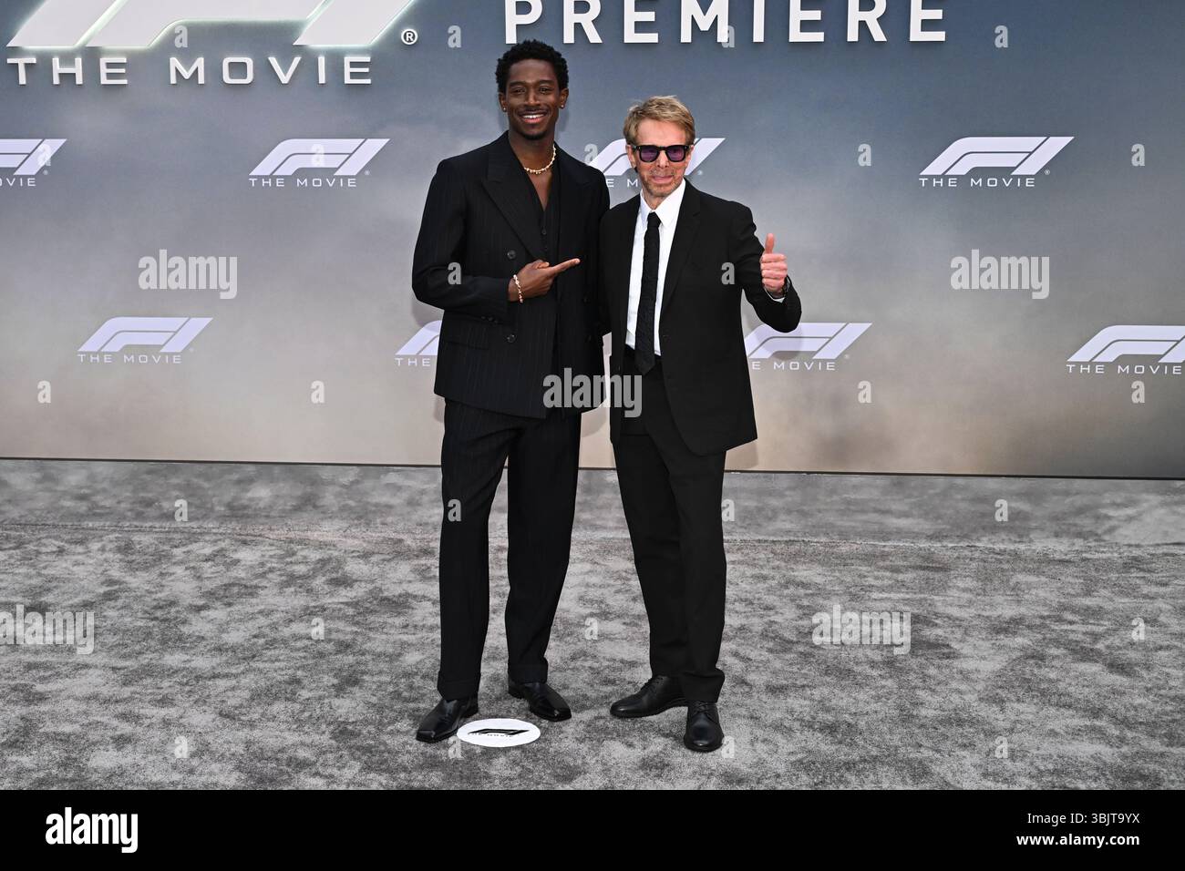 Damson Idris, left, and Jerry Bruckheimer attend the world premiere of ...