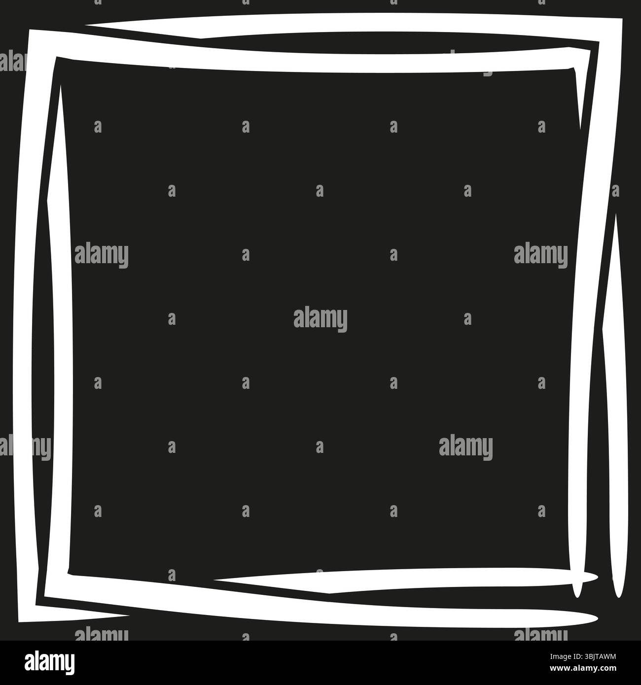 Black square frame. Bold border design. Vector outline shape. Simple ...