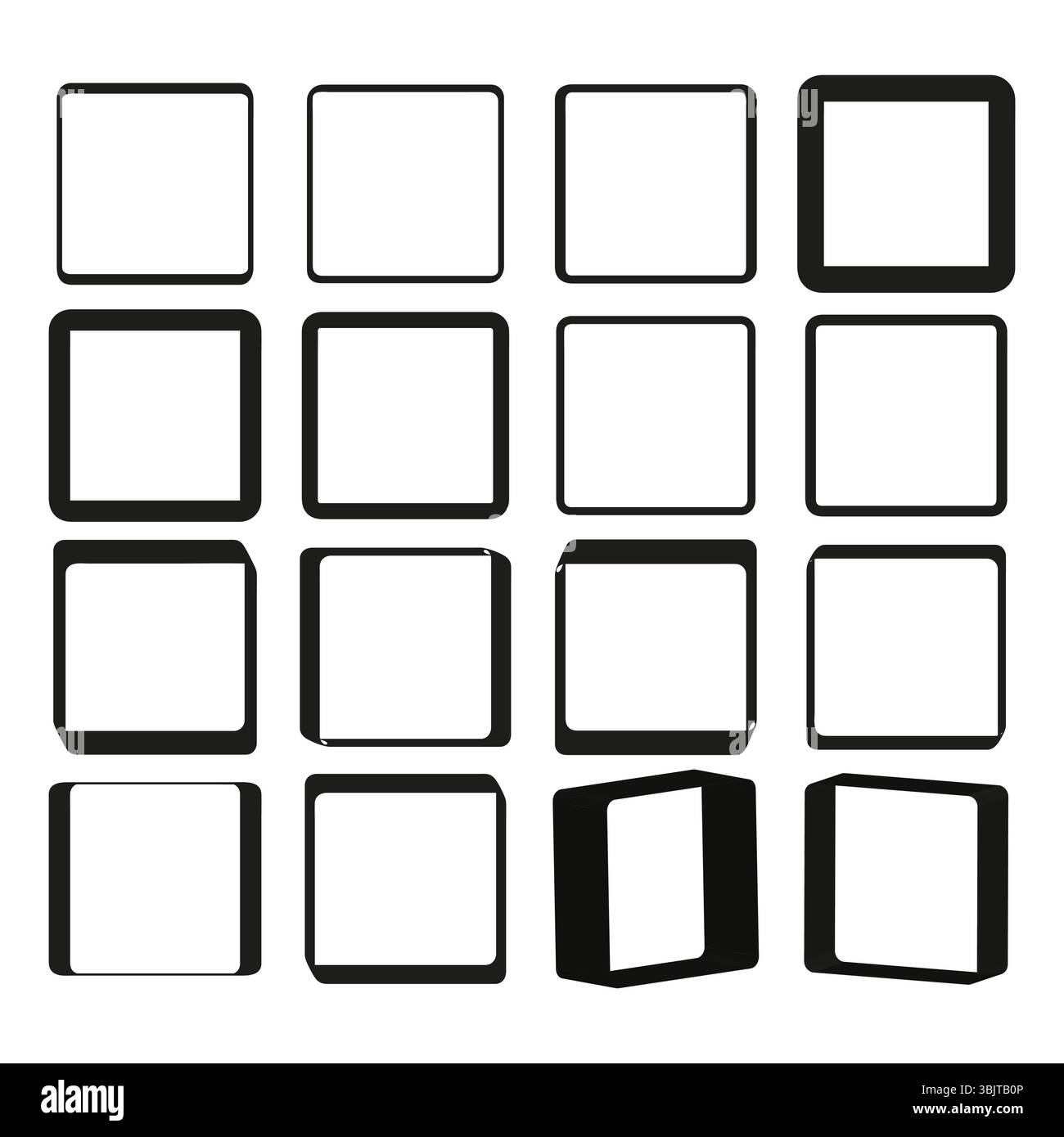 Square grid icon. Open frame symbol. White box element. Vector geometric structure Stock Vector ...