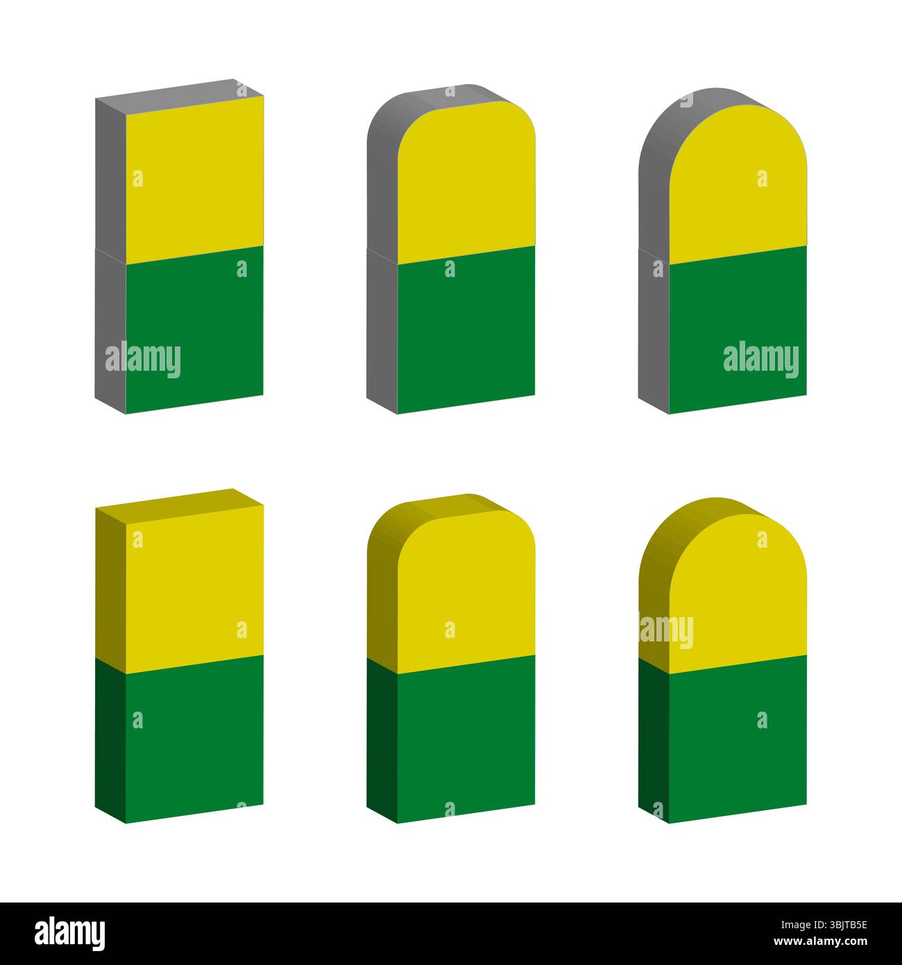 Geometric pillar collection. Abstract Vector shapes. Modern block ...