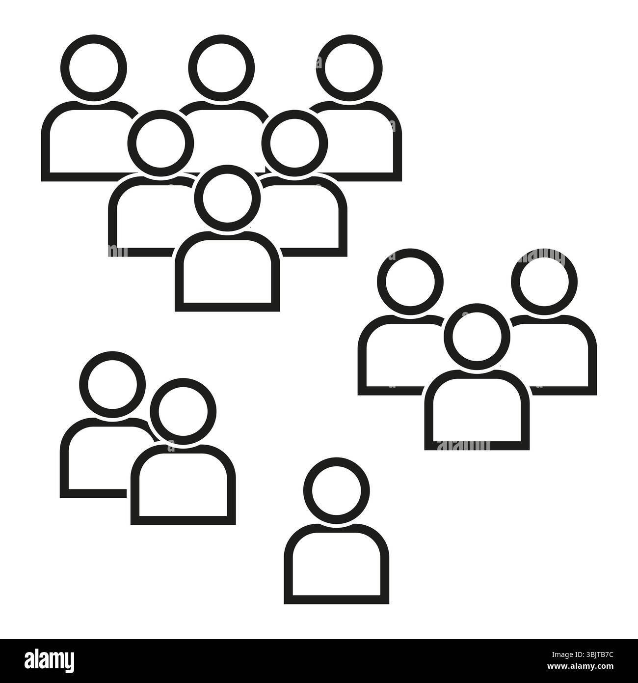 Team group icon. People structure vector. Abstract human figure ...