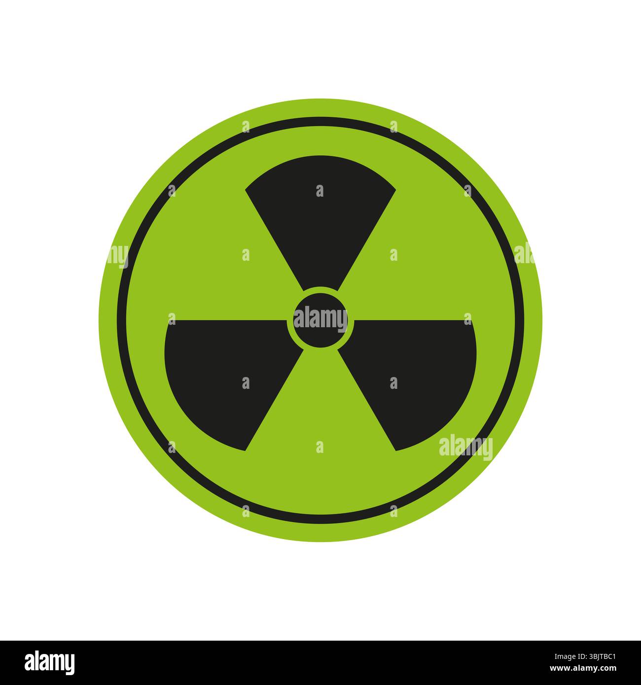 Radioactive warning icon. Toxic radiation vector. Hazard energy symbol ...