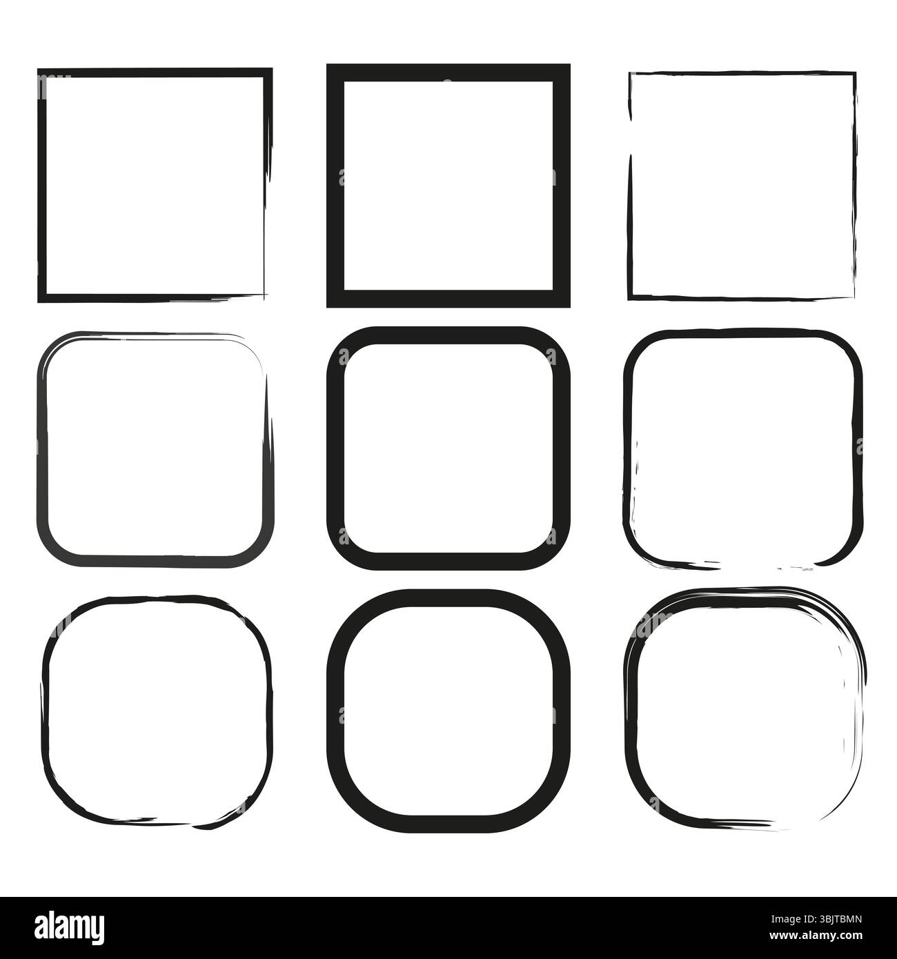 Outlined square icon. Frame vector shape. Minimal box form. Graphic layout design Stock Vector ...