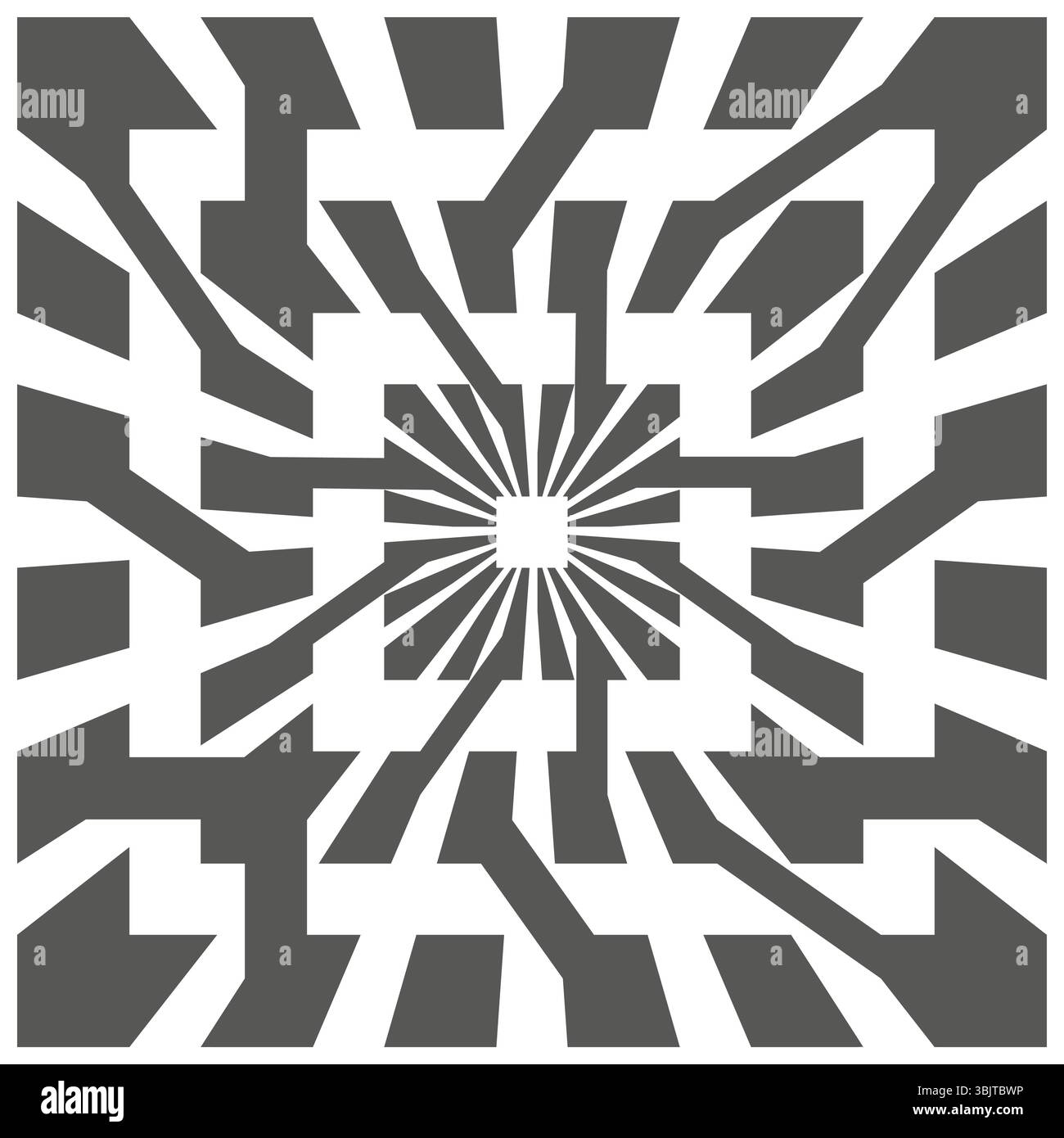 White arrows burst. Radial direction pattern. Vector explosion design ...