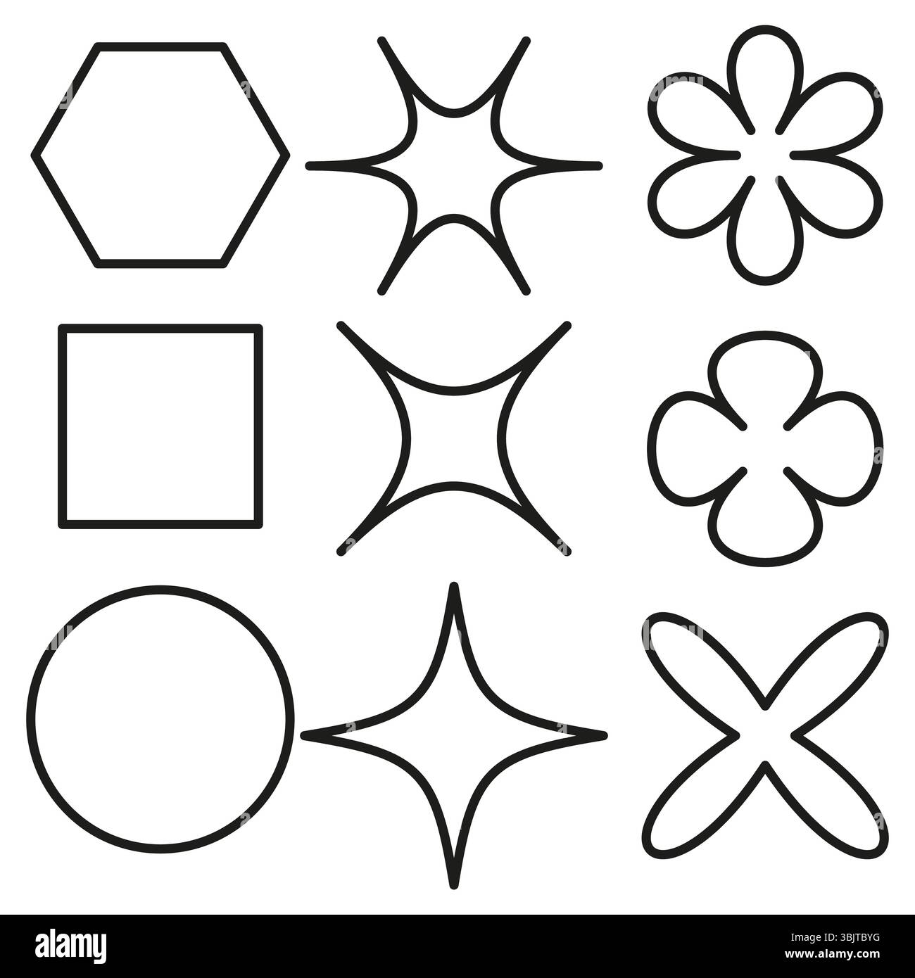 Clear shapes simple geometric Stock Vector Images - Alamy